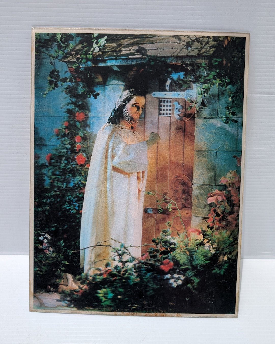 Vintage Jesus Lentograph by Victor Anderson 3D Print 16" X 12" Un Framed # 115 Christ at Heart's ...
