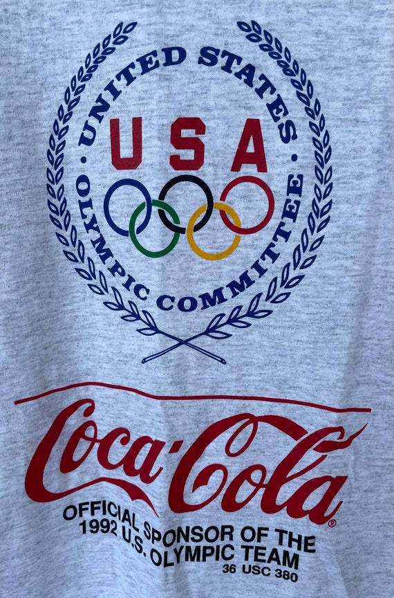 Vintage 90s Coca Cola USA Olympic Committee T-Shirt O… - Gem