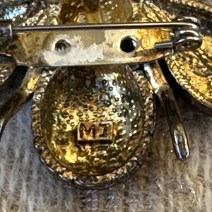Vintage MJ Silver Tone Bumble Bee Brooch Pin Pendant Insect Jewelry - Etsy