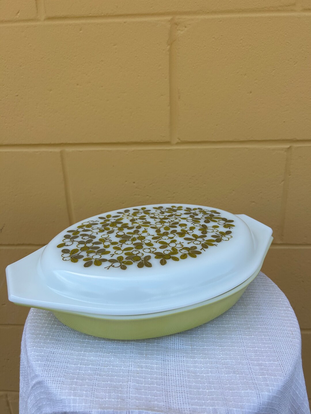 Pyrex Olive Green Casserole Dish With Lid - Etsy