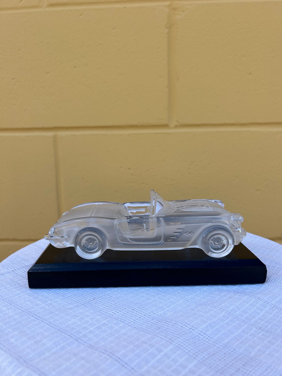 Vintage Glass Crystal Corvette, Car Figurine - Etsy
