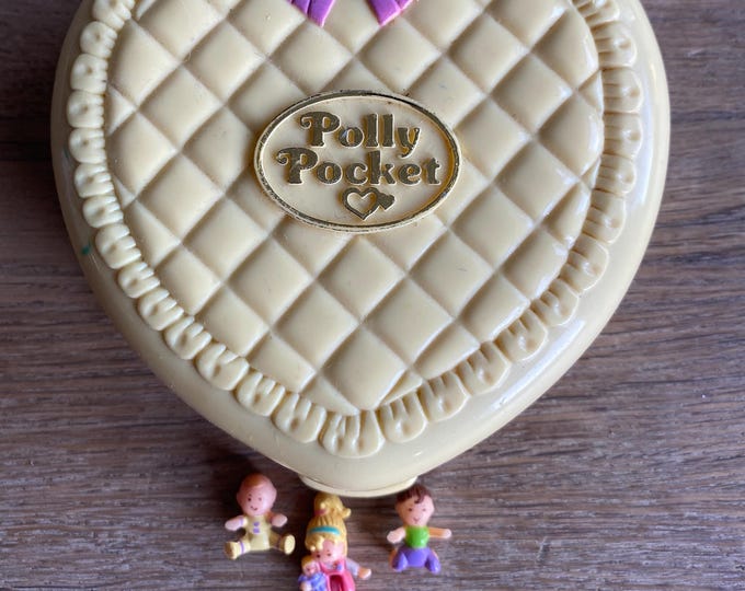 Rare Vintage 1994 Original Polly Pocket Yellow Heart Strolling Baby ...
