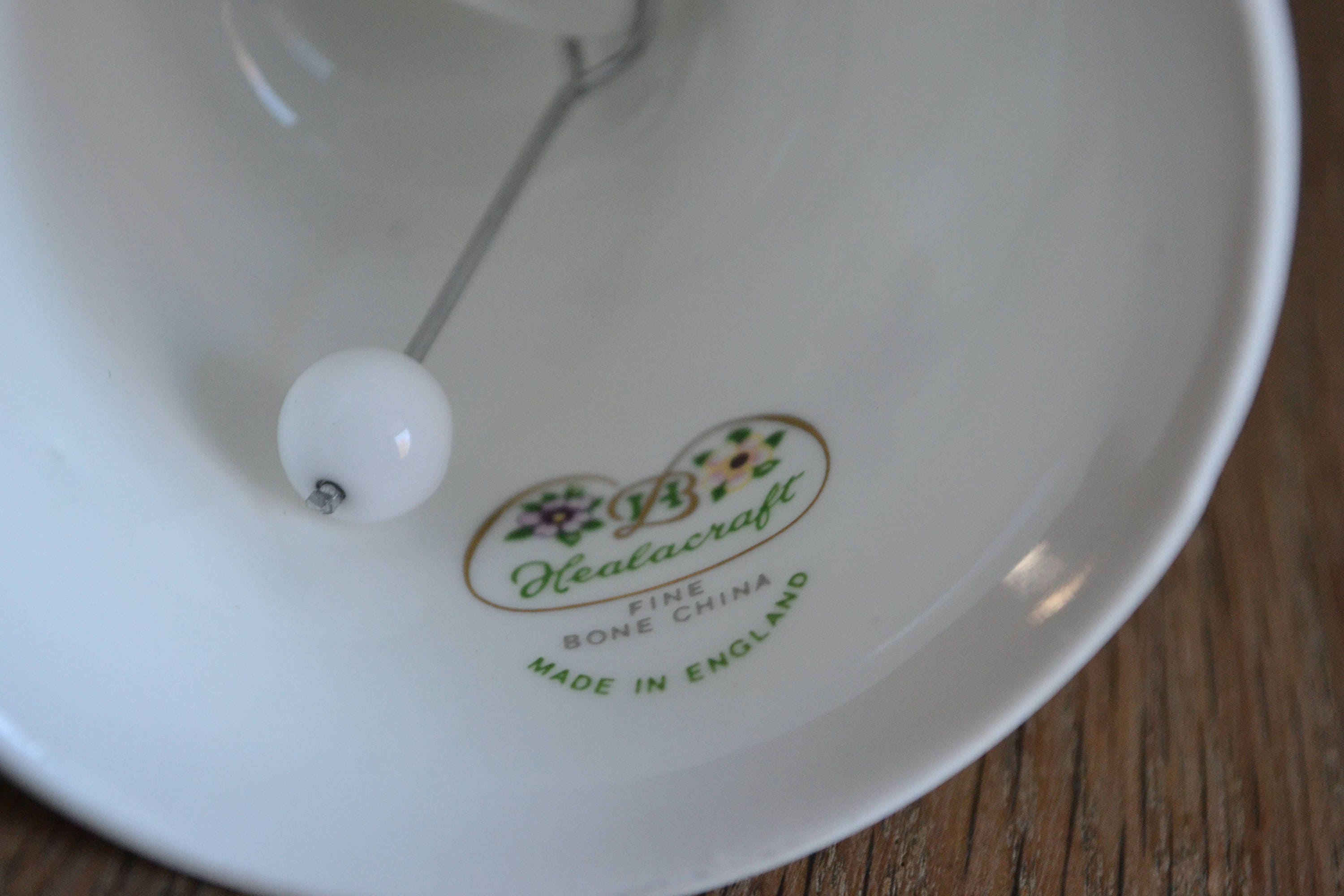 Vintage Healacraft Fine Bone China Clock With Purple Violets - Etsy