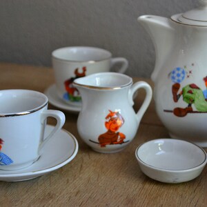 Vintage Ceramic 7 Piece Children's Toy Tea Set, Clown Theme - Etsy