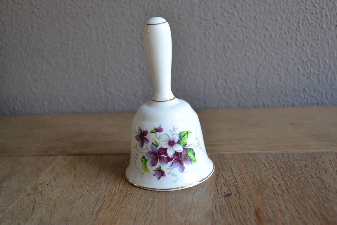 Vintage Healacraft Fine Bone China Clock With Purple Violets, Made in ...