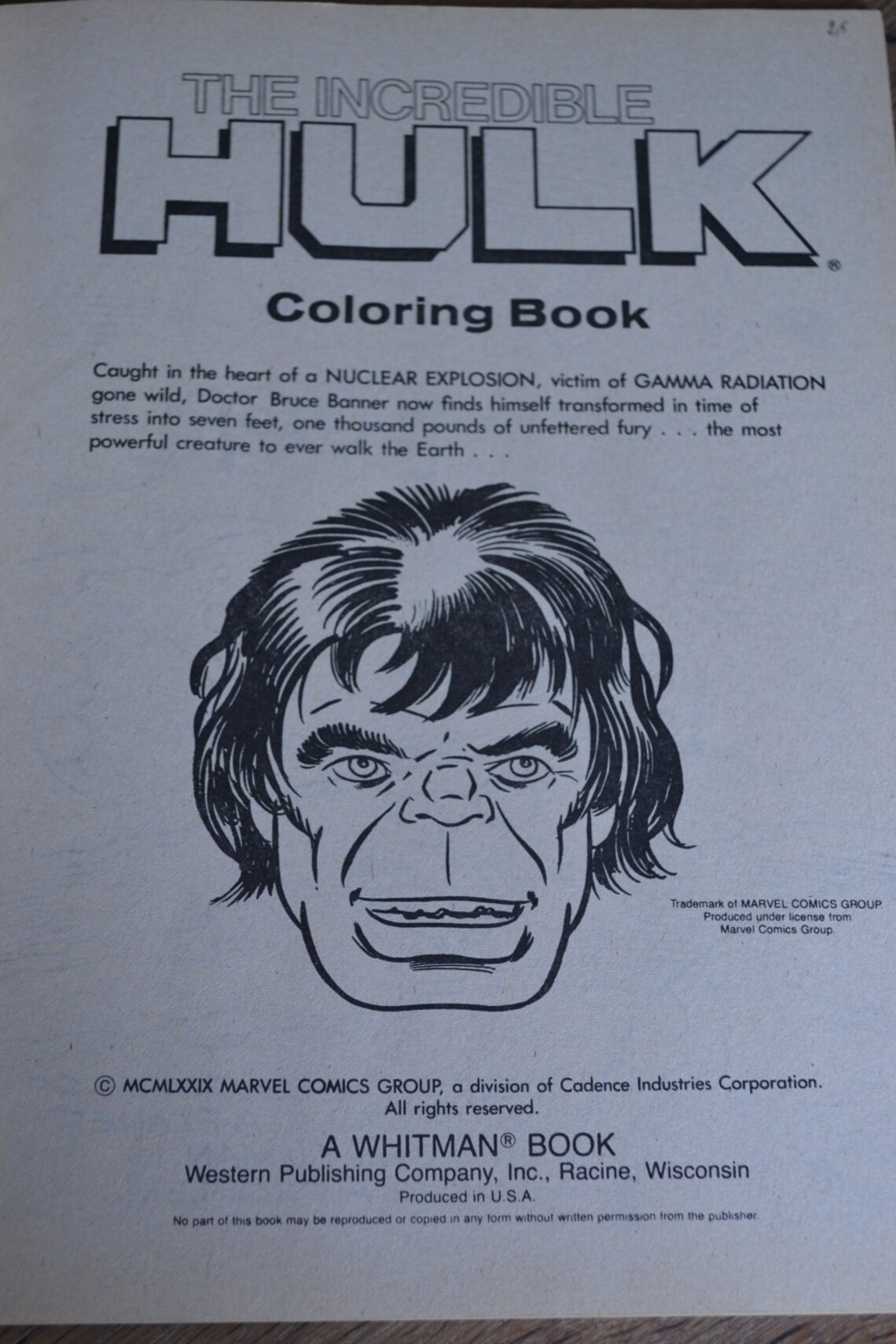Vintage the Incredible Hulk Coloring Book the Dot-dot-connection - Etsy