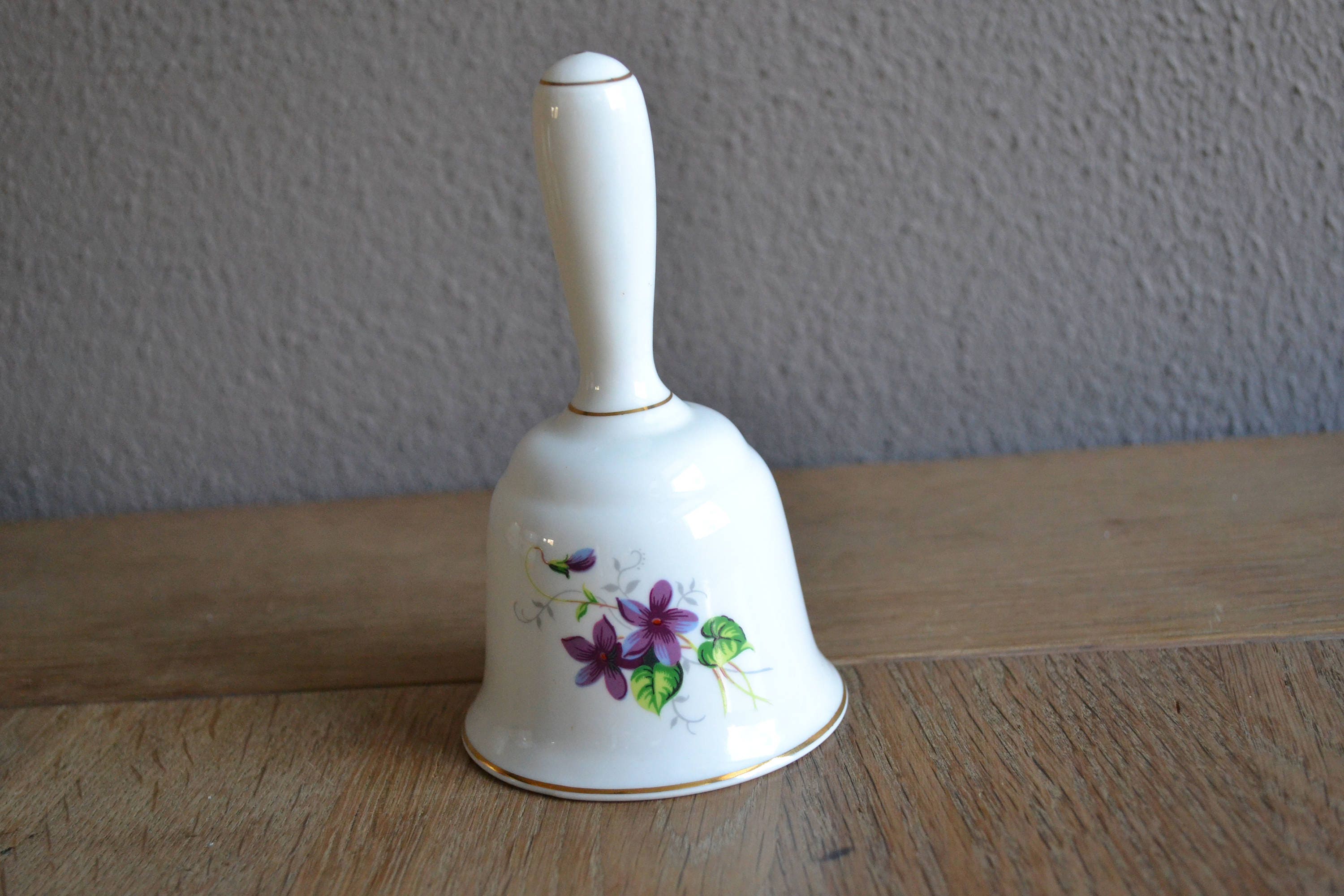 Vintage Healacraft Fine Bone China Clock With Purple Violets - Etsy