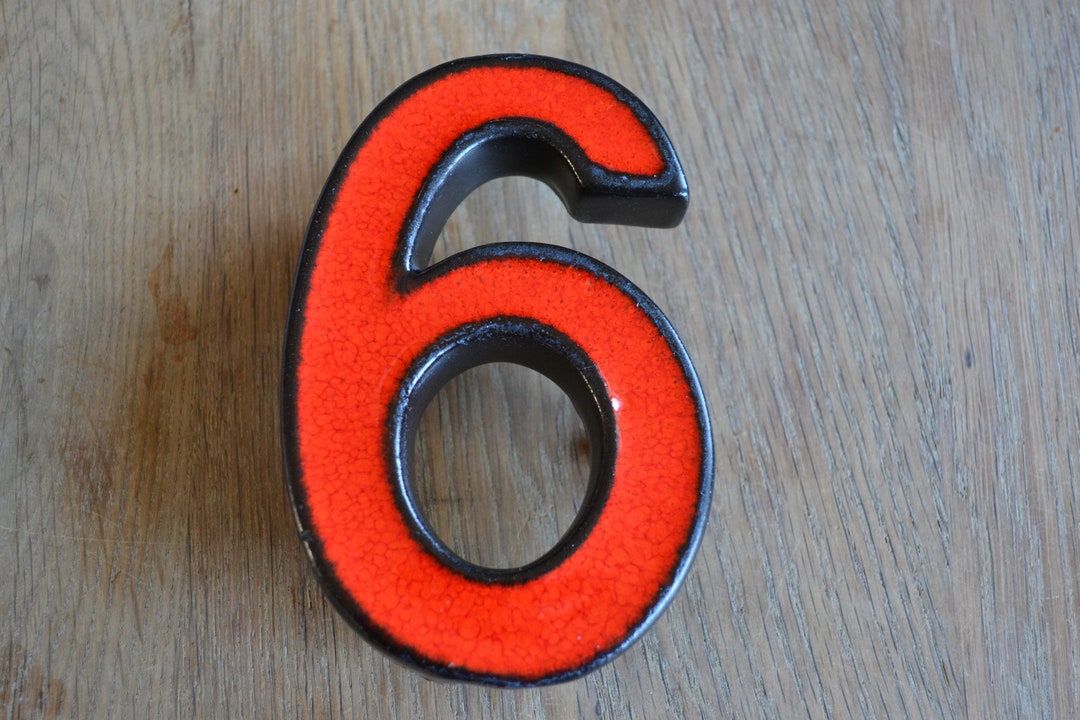 Vintage Red House Number No. 6 Six BAY Ceramics Pottery - Etsy