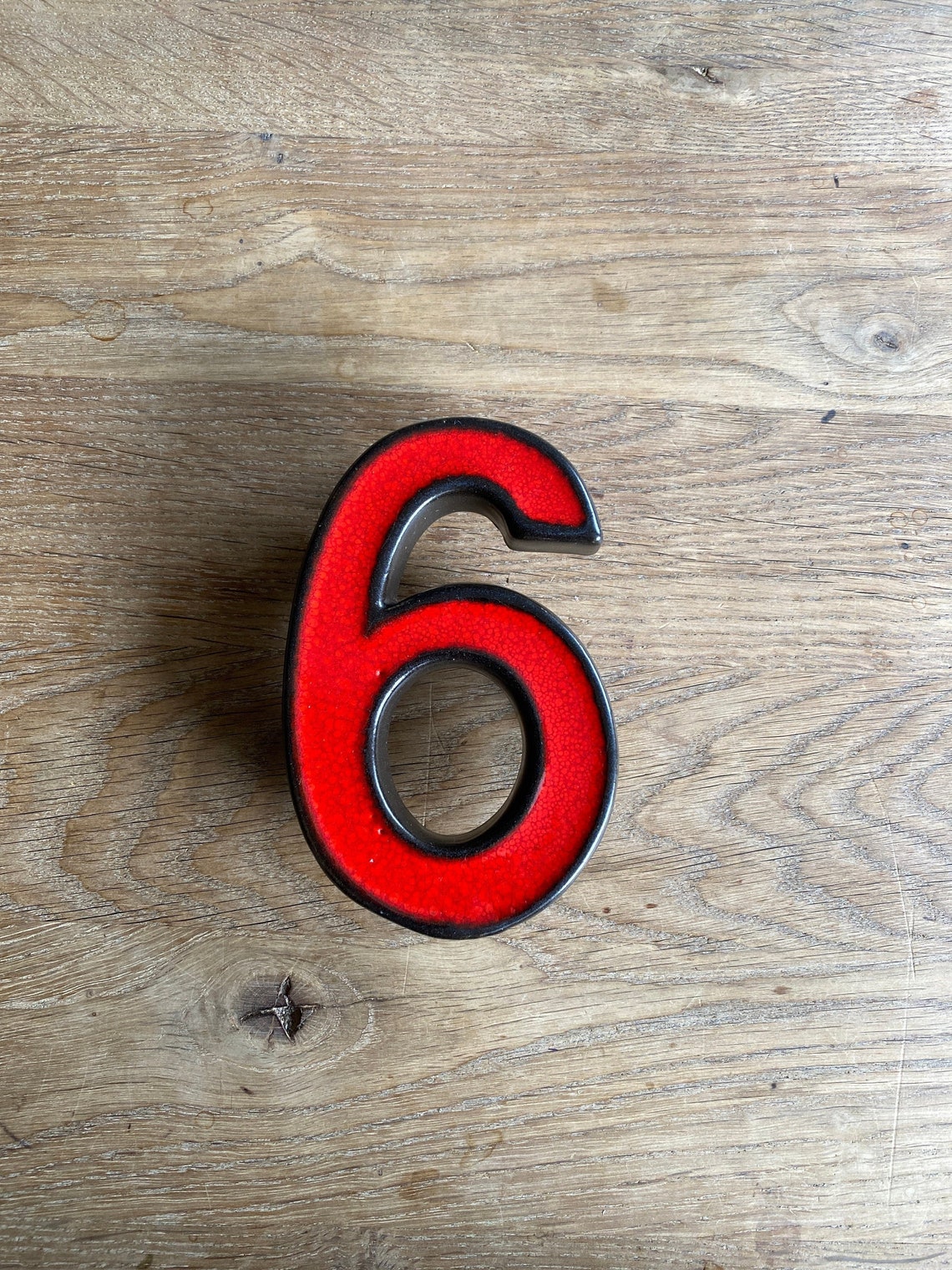 Vintage Red House Number No. 6 Six BAY Ceramics Pottery | Etsy