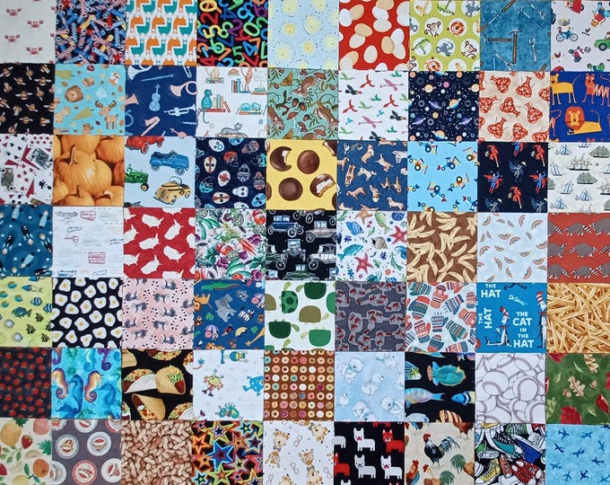 63 I SPY Boys 5" Quilt Fabric Squares Pre-cuts Charms Blocks Kit Kids ...