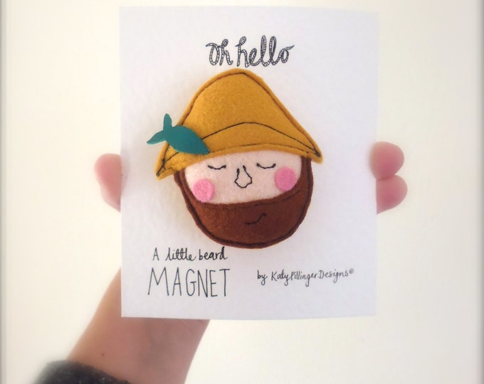 Cornish Fisherman Felt Beard Man Magnet With Sardine - Etsy