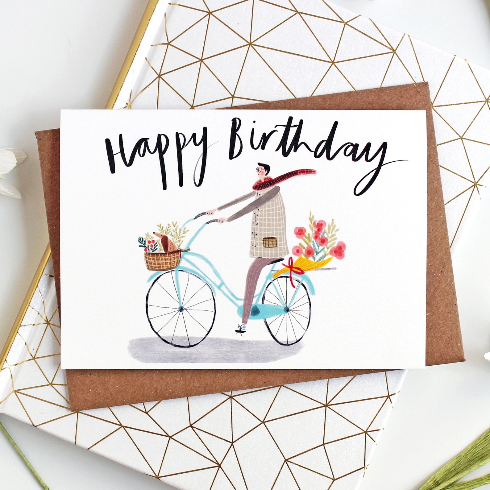 Jolly Man Happy Birthday Card With Dog Sausage Dog Birthday - Etsy UK