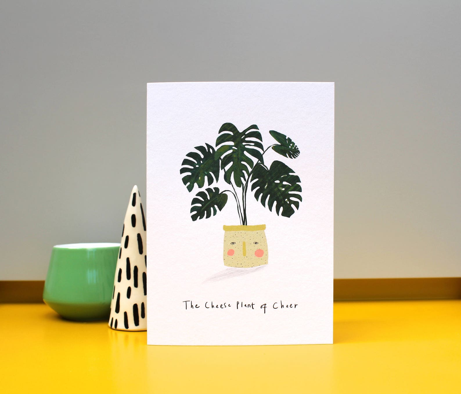 Monstera Cheese Plant Greetings Card | Etsy