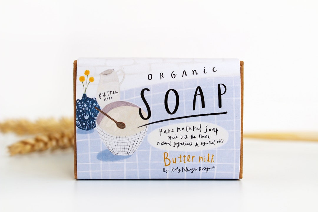 Buttermilk Organic Soap Bar Gift With Essential Oils, Vegan Soap Gift ...
