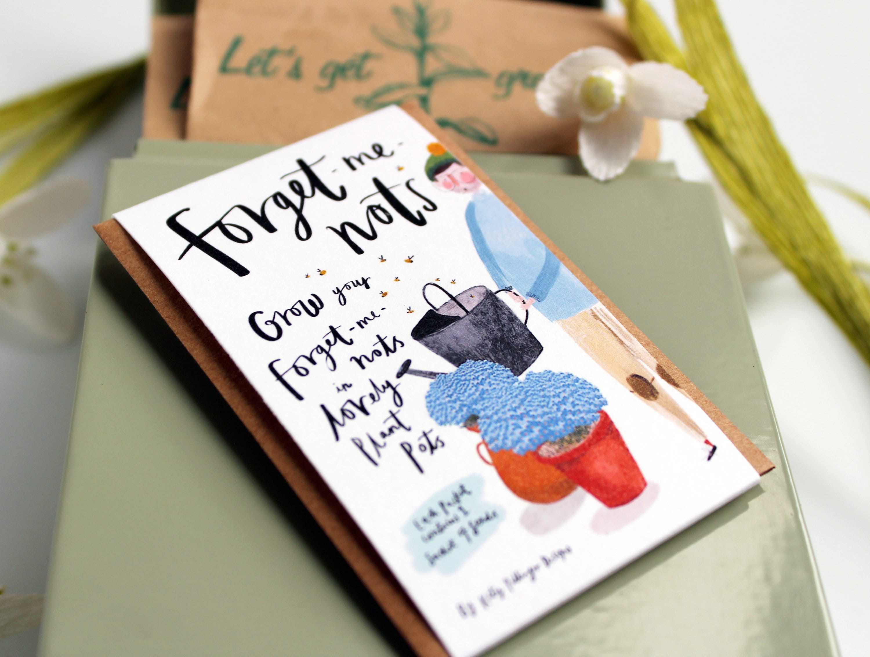 Forget Me Not Seeds Illustrated Gift Plant Your Own Flowers - Etsy UK