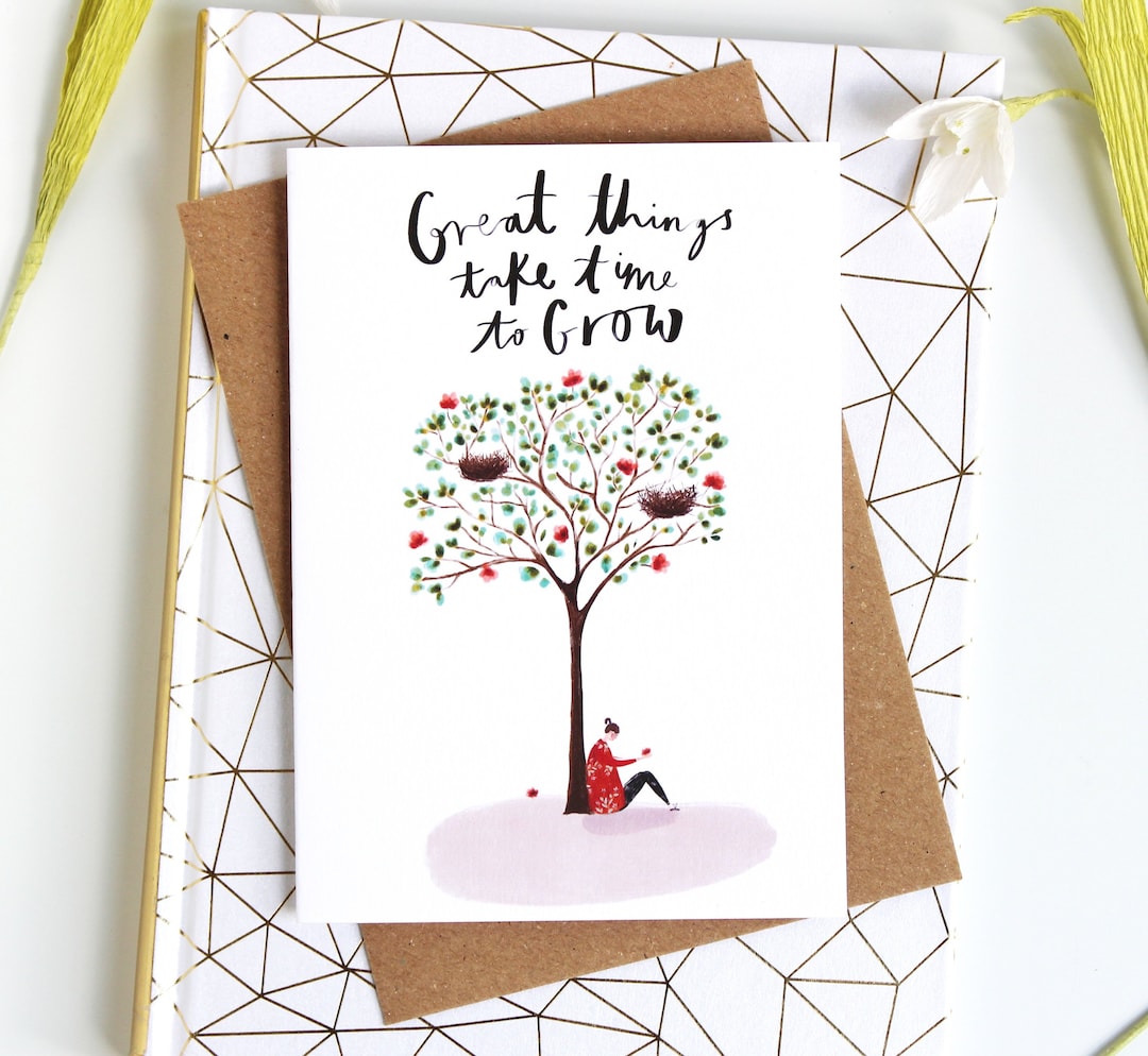 Illustrated Encouragement Motivational Card You Can Do It Card, Katy ...
