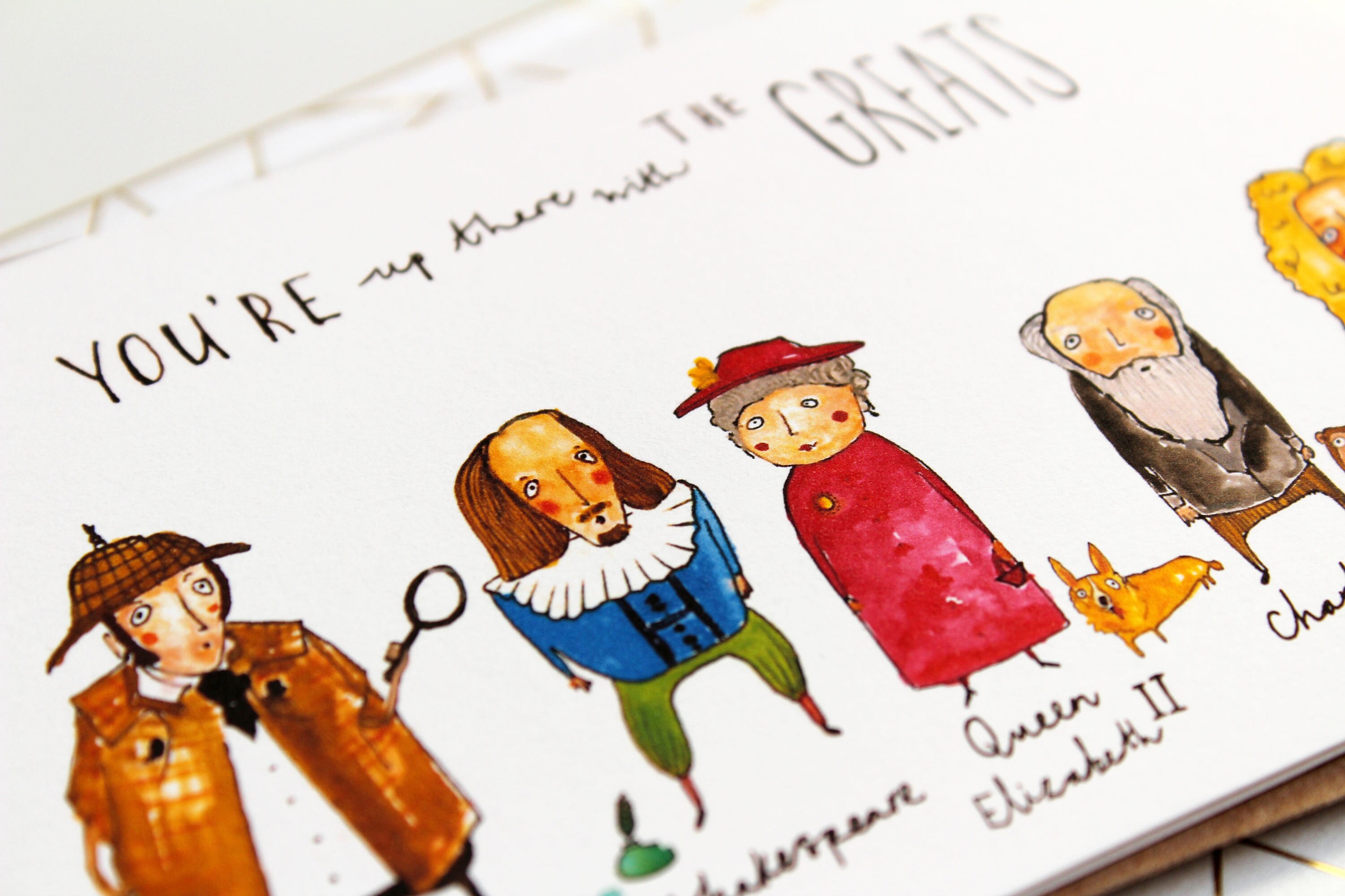 Historical British Characters Greetings Card for Birthday | Etsy UK