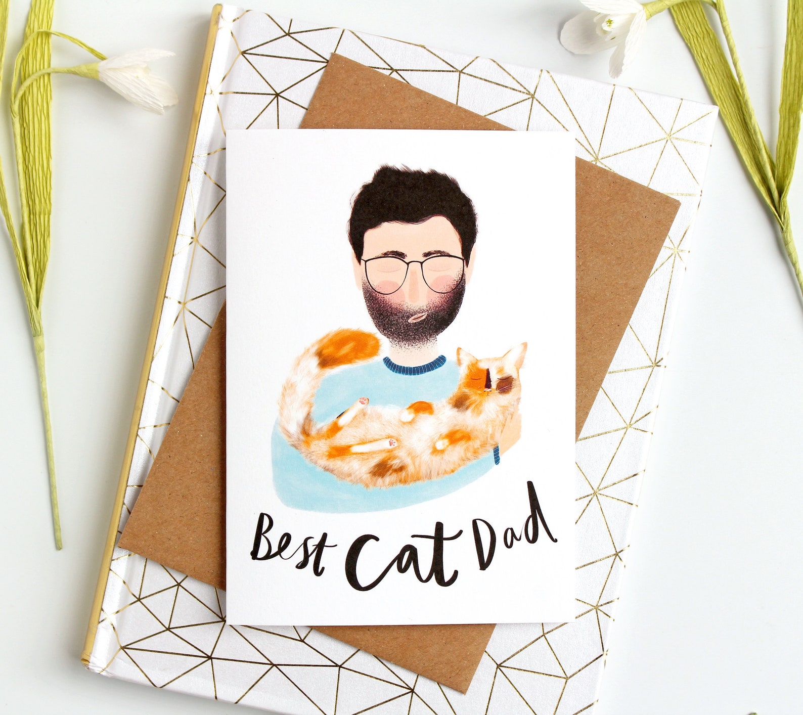 Best Cat Dad Card for Him Funny Card for Dads of Cats - Etsy UK