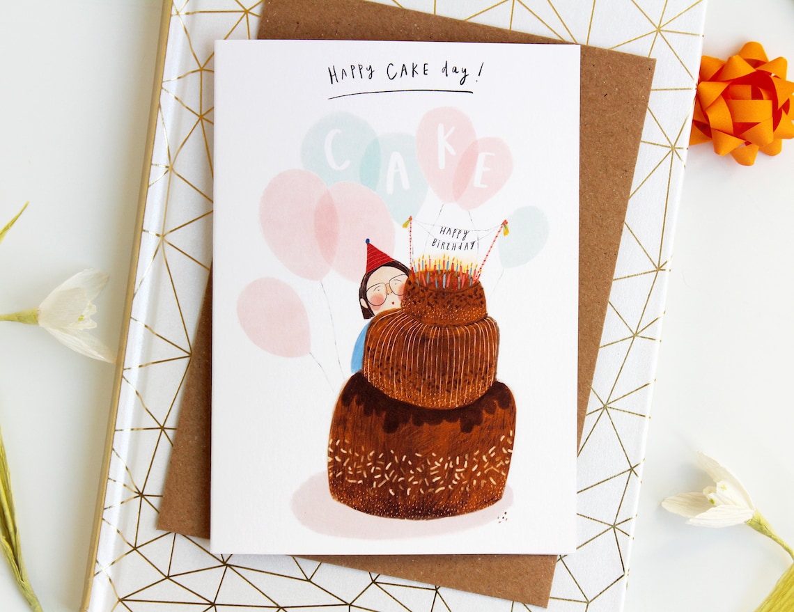 Happy Cake Day Birthday Card for cake lovers Happy Cake Day | Etsy