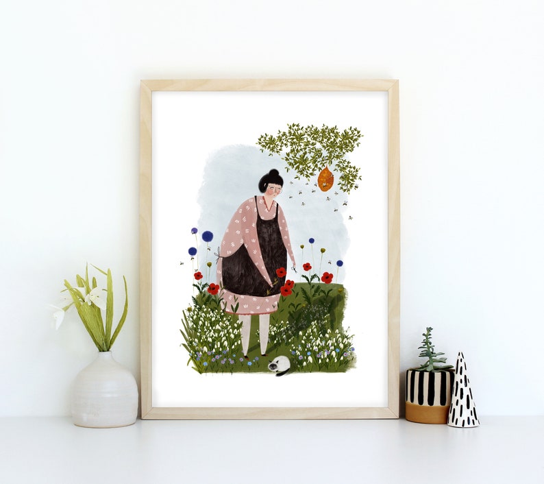 Happy Place Illustrated Wall Art Print Children's - Etsy