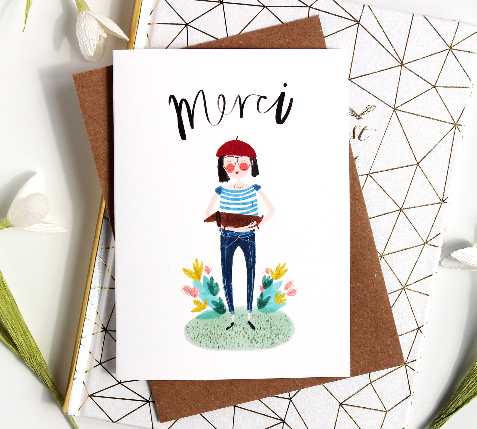 Sausage Dog Thank You Card Merci Gracias Danke Grazie - Etsy UK