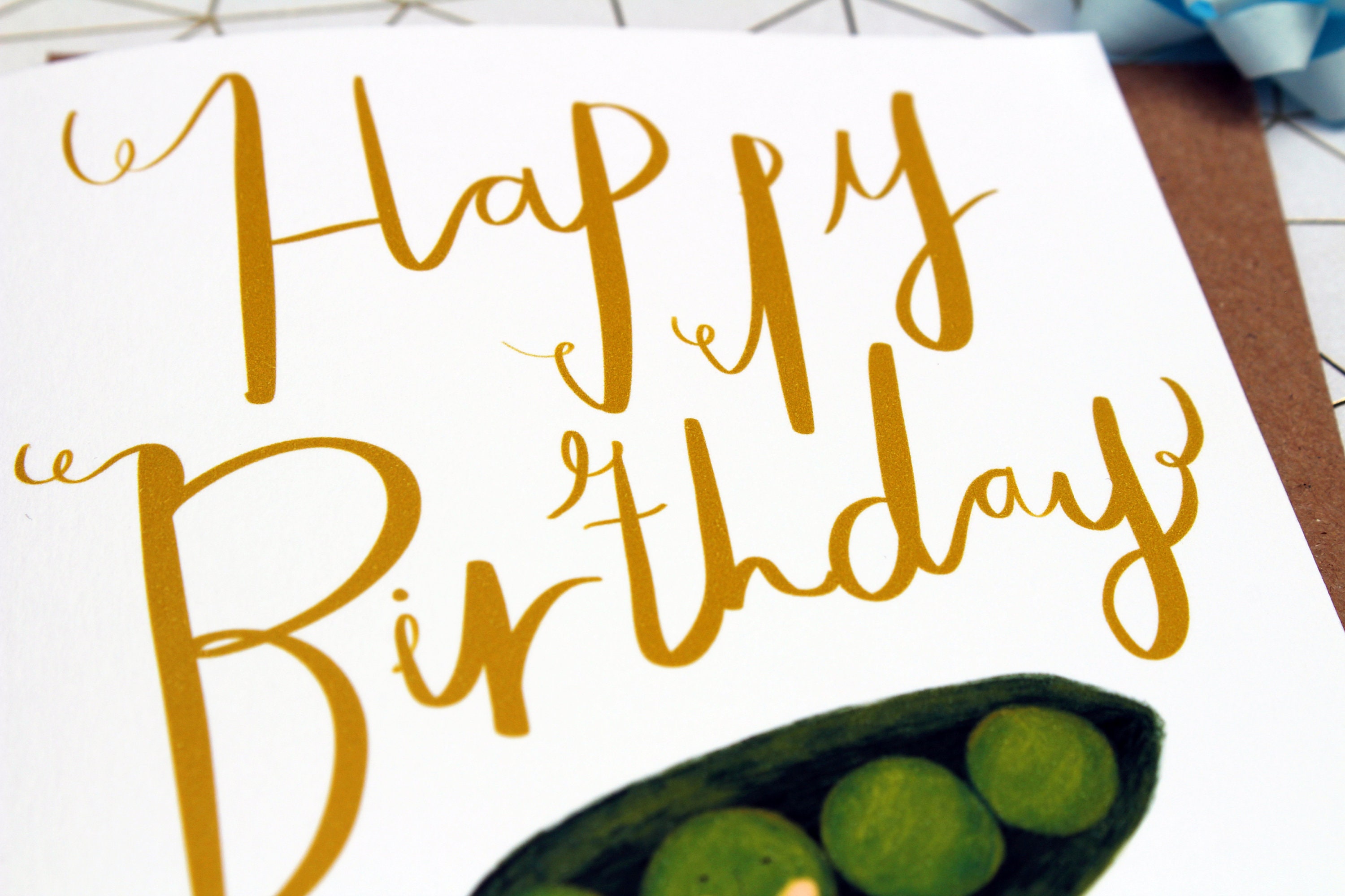 Sweet Pea Happy Birthday Card Quirky Birthday Card for Him - Etsy UK