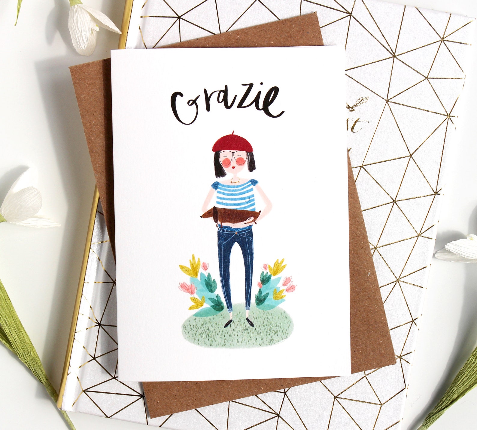 Sausage Dog Thank You Card Merci Gracias Danke Grazie - Etsy UK