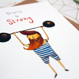 Youre so Strong Motivational Card Encouragement Get Well - Etsy UK