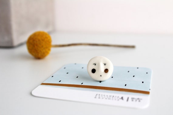 Little Face Ceramic Pin Jewellery Gifts for Her Ceramic | Etsy