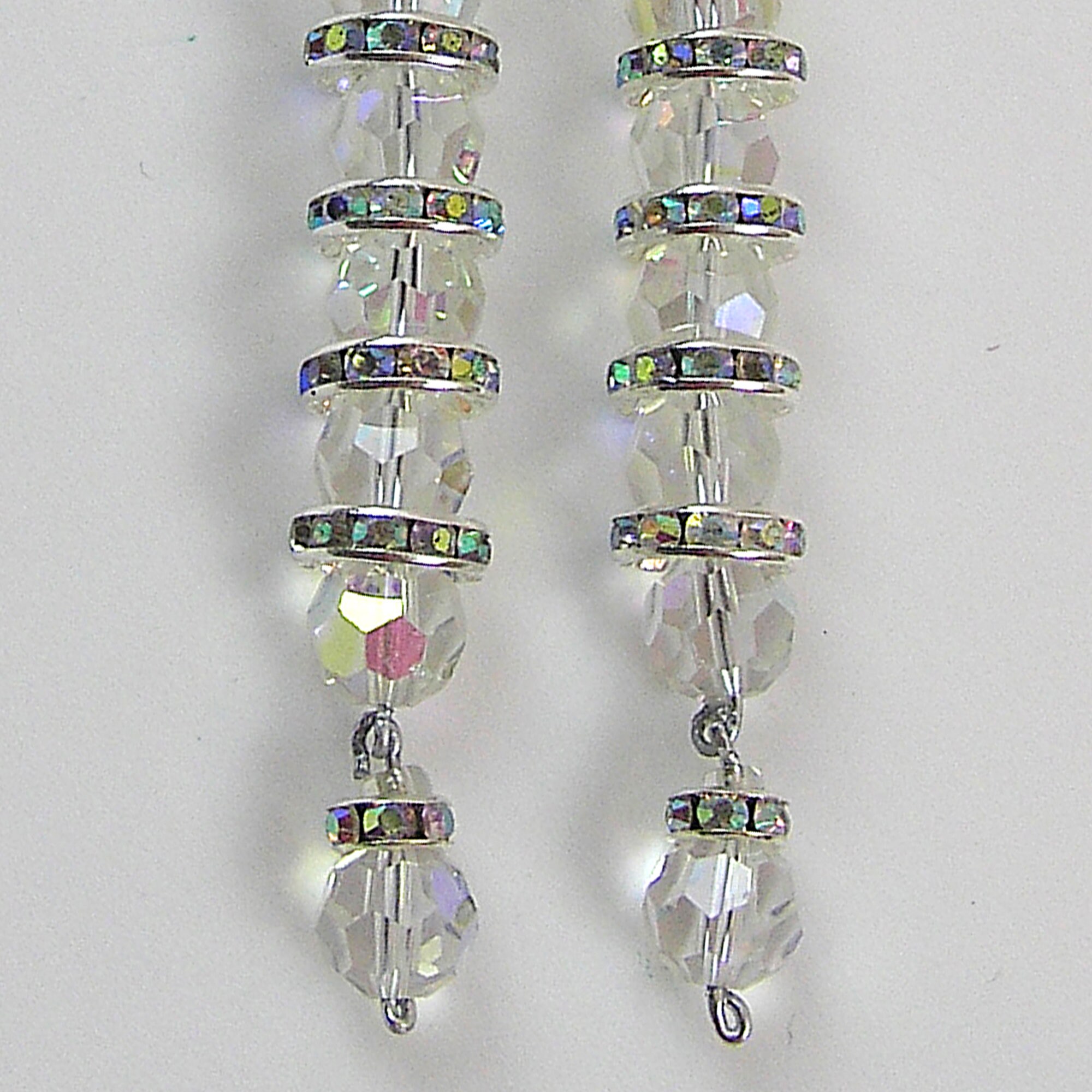 Austrian Crystal Icicle Clear Crystal and Iridescent | Etsy