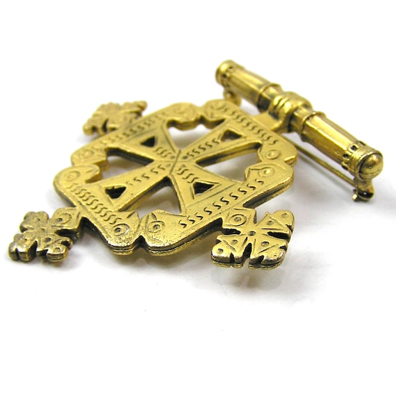 ALVA Coptic Cross Brooch Museum Replica Cross Aksum E… - Gem