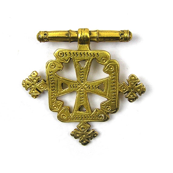 ALVA Coptic Cross Brooch Museum Replica Cross Aksum E… - Gem