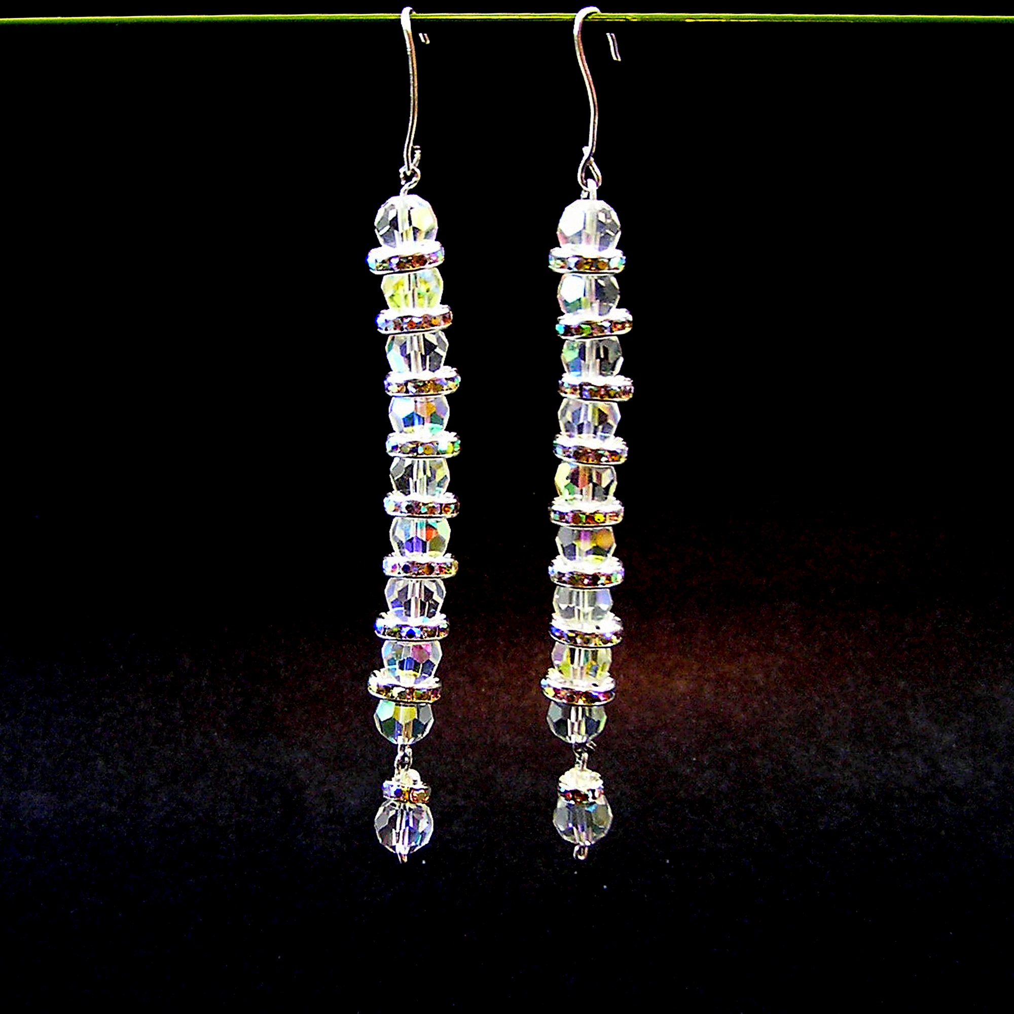 Austrian Crystal Icicle Clear Crystal and Iridescent | Etsy