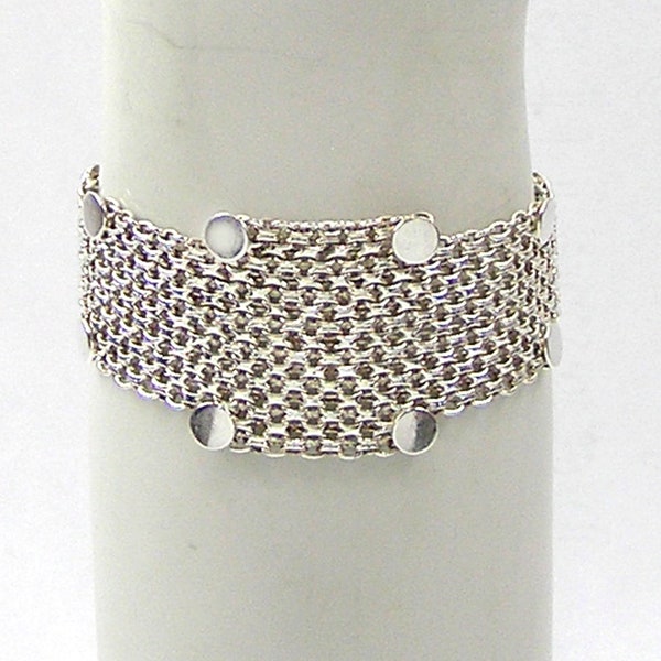Silver Mesh Bracelet - Etsy