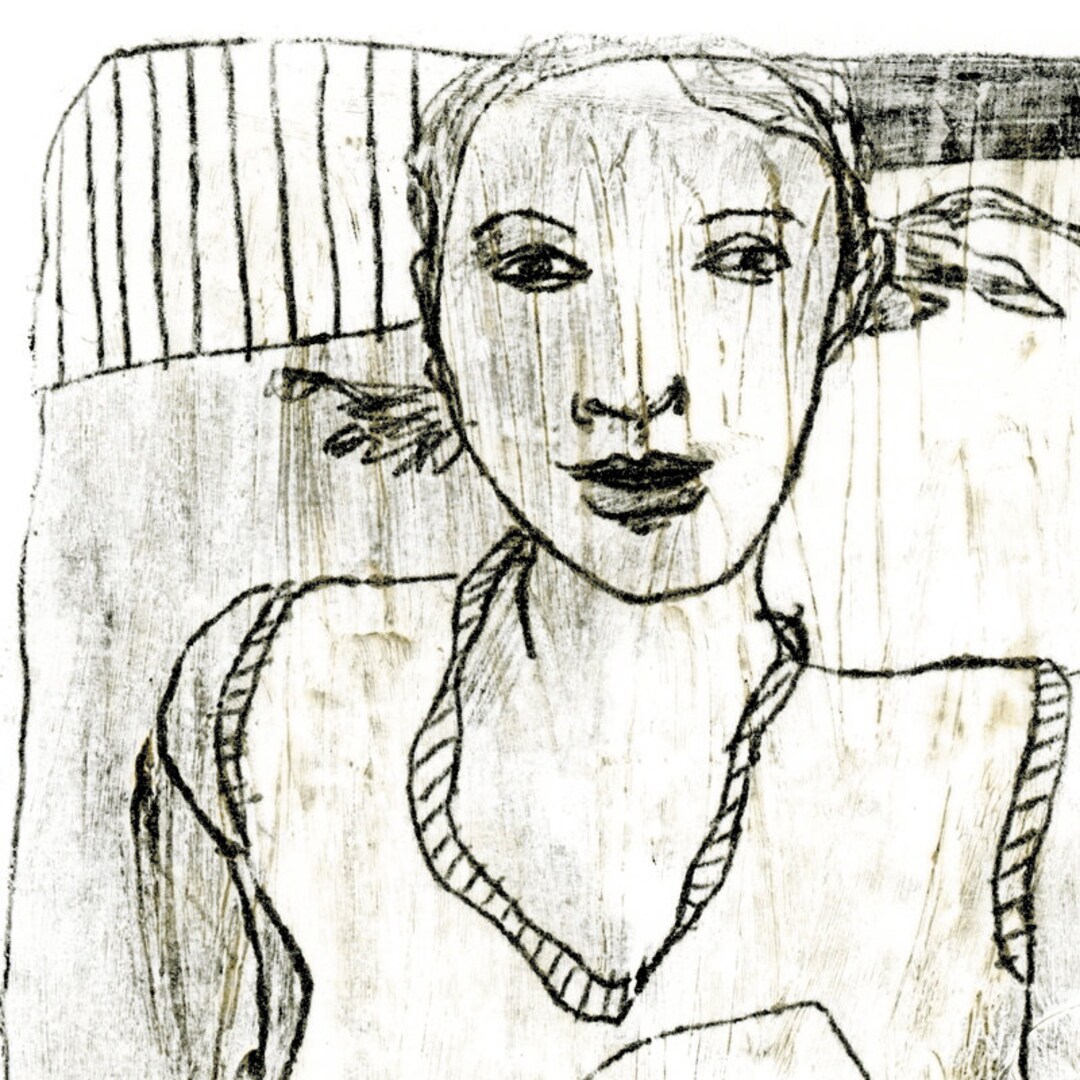 Woman Fine Art Print of 1970s Drawing Fashion Art - Etsy
