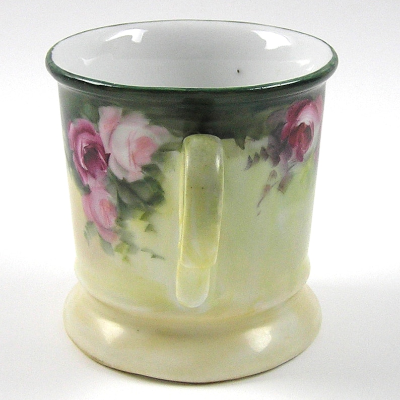 Vintage Shaving Mug With Hand Painted Roses Antique Shaving - Etsy