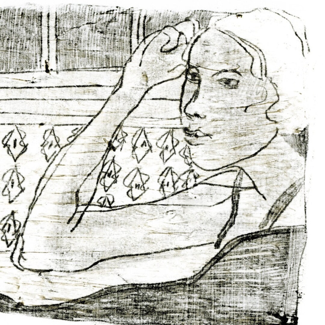 Woman by Window Fine Art Print of 1970s Drawing - Etsy