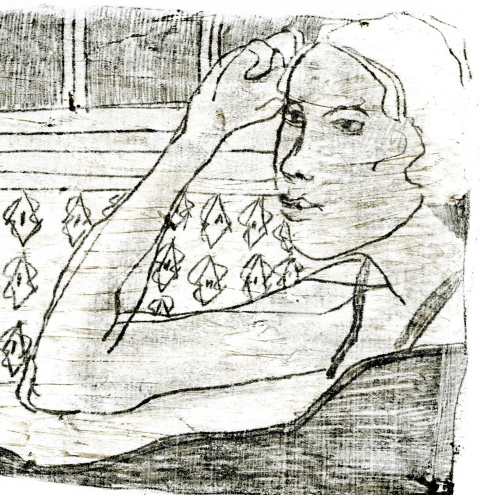 Woman by Window Fine Art Print of 1970s Drawing - Etsy