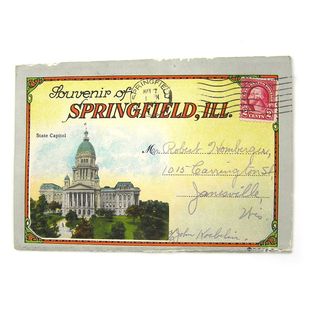 Illinois Postcards Souvenir Folio Set of 8 Double Sided Prints of ...
