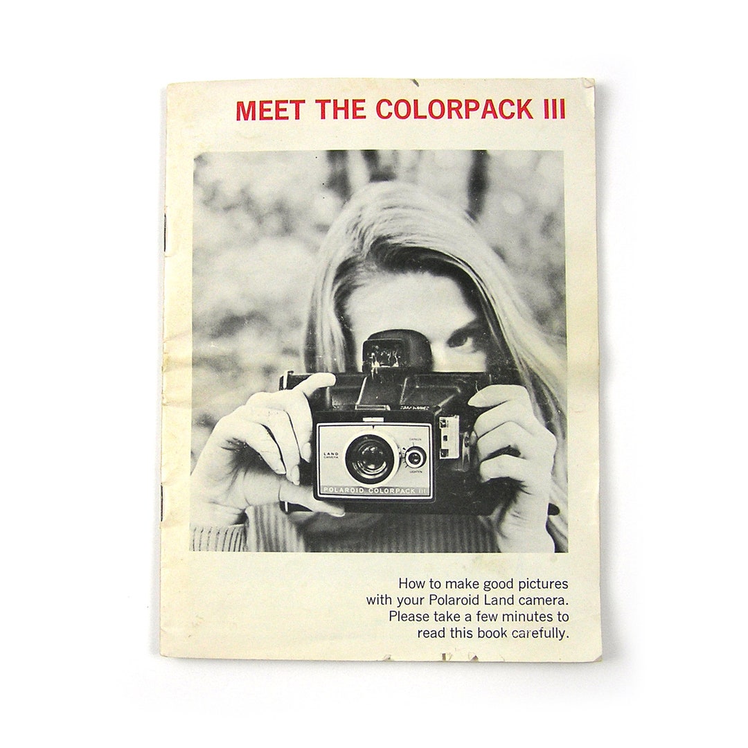 Polaroid Colorpack III Manual Polaroid Instructions Booklet 1970 - Etsy