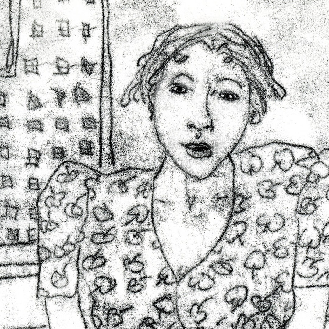 Urban Woman Fine Art Print of 1970s Drawing - Etsy
