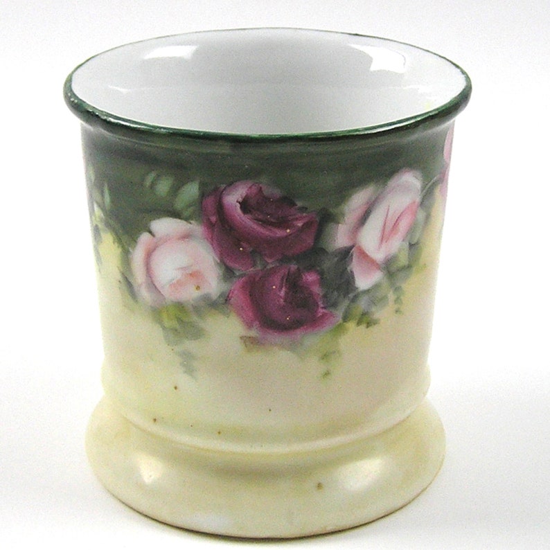 Vintage Shaving Mug With Hand Painted Roses Antique Shaving - Etsy