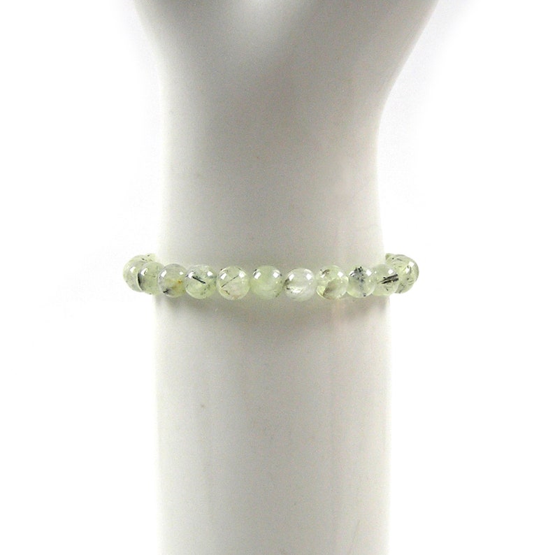 Light Green Stretch Bracelet Round Prehnite Bead Bracelet Fits - Etsy