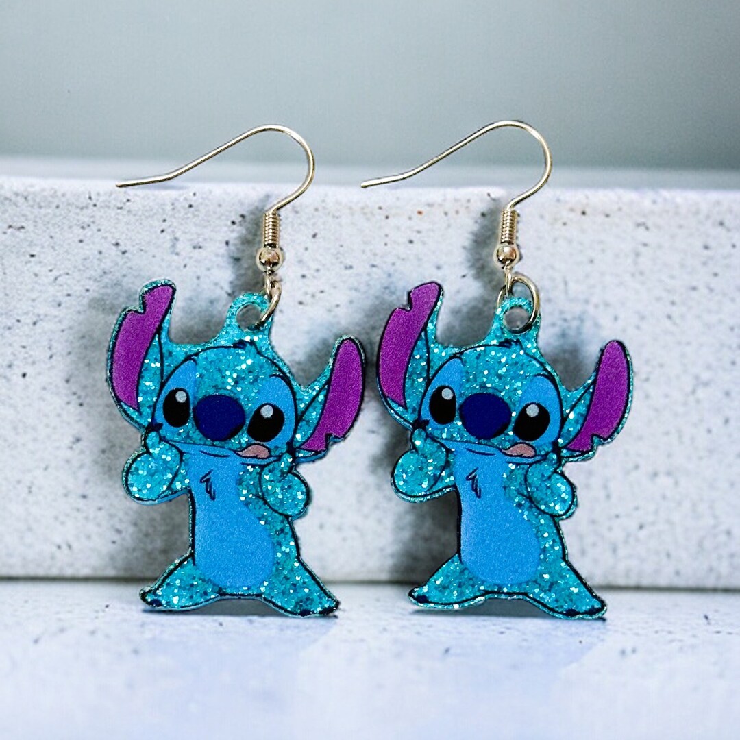 Stitch Glitter Earrings - Etsy