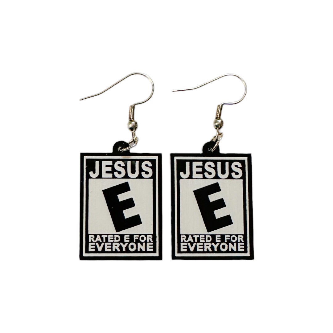Jesus Rated E for Everyone Earrings - Etsy