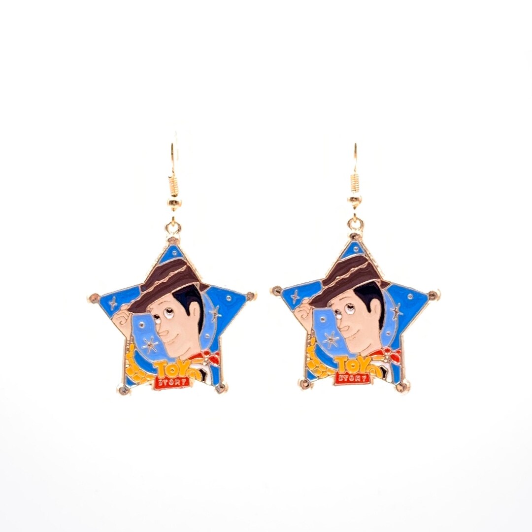Toy Story Woody Buzz Alien Forky Star Earrings - Etsy