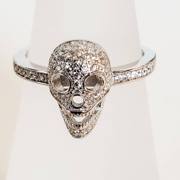 Sterling Skull Ring - Etsy