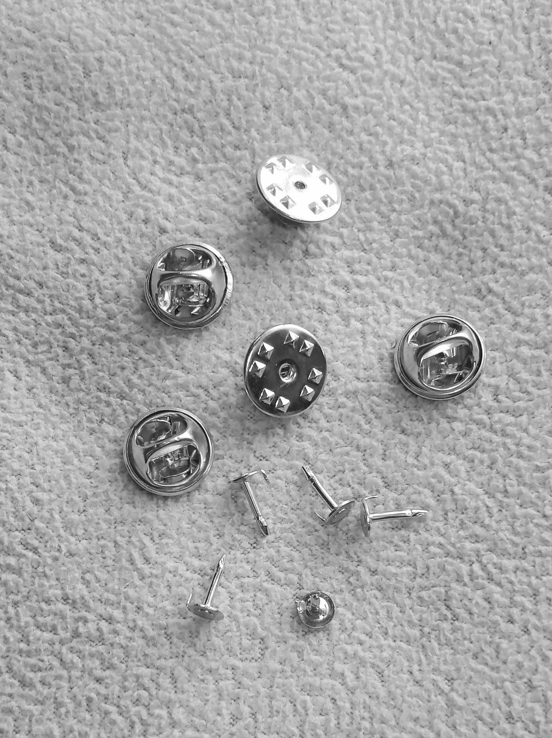 5 Tie Tack Pads With Clutch Backs - Tie Tac Blanks - Tie Tacks With ...