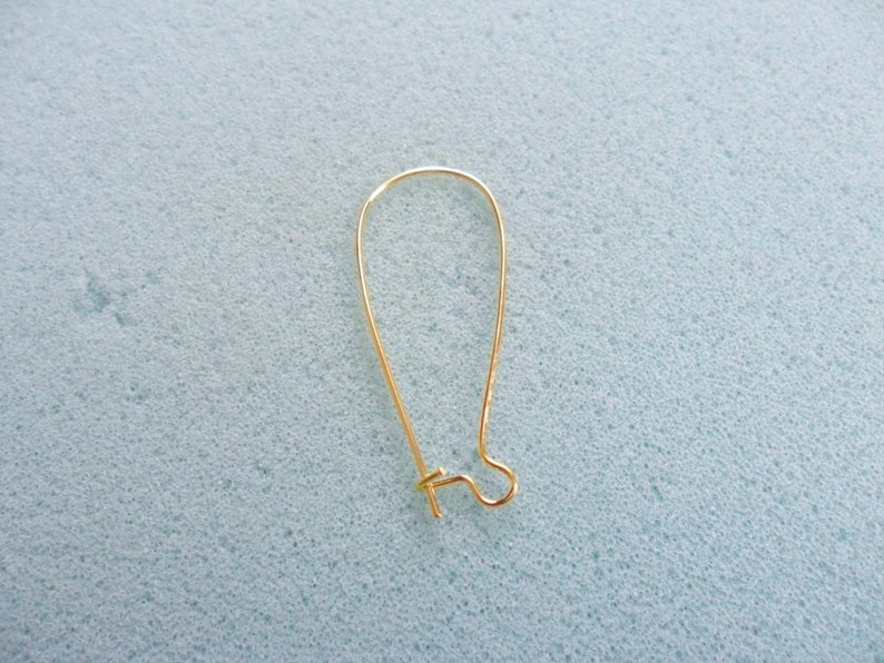 10 Pairs Kidney Earring Wires Gold Plated 38mm X 16mm - Etsy