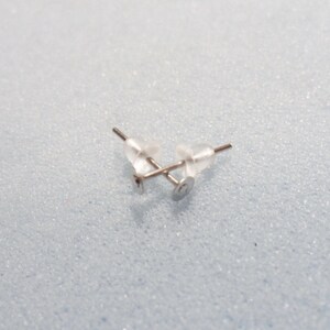 50 (25 Pairs) Small Flat Earring Posts With Rubber Backs - Flat Stud ...
